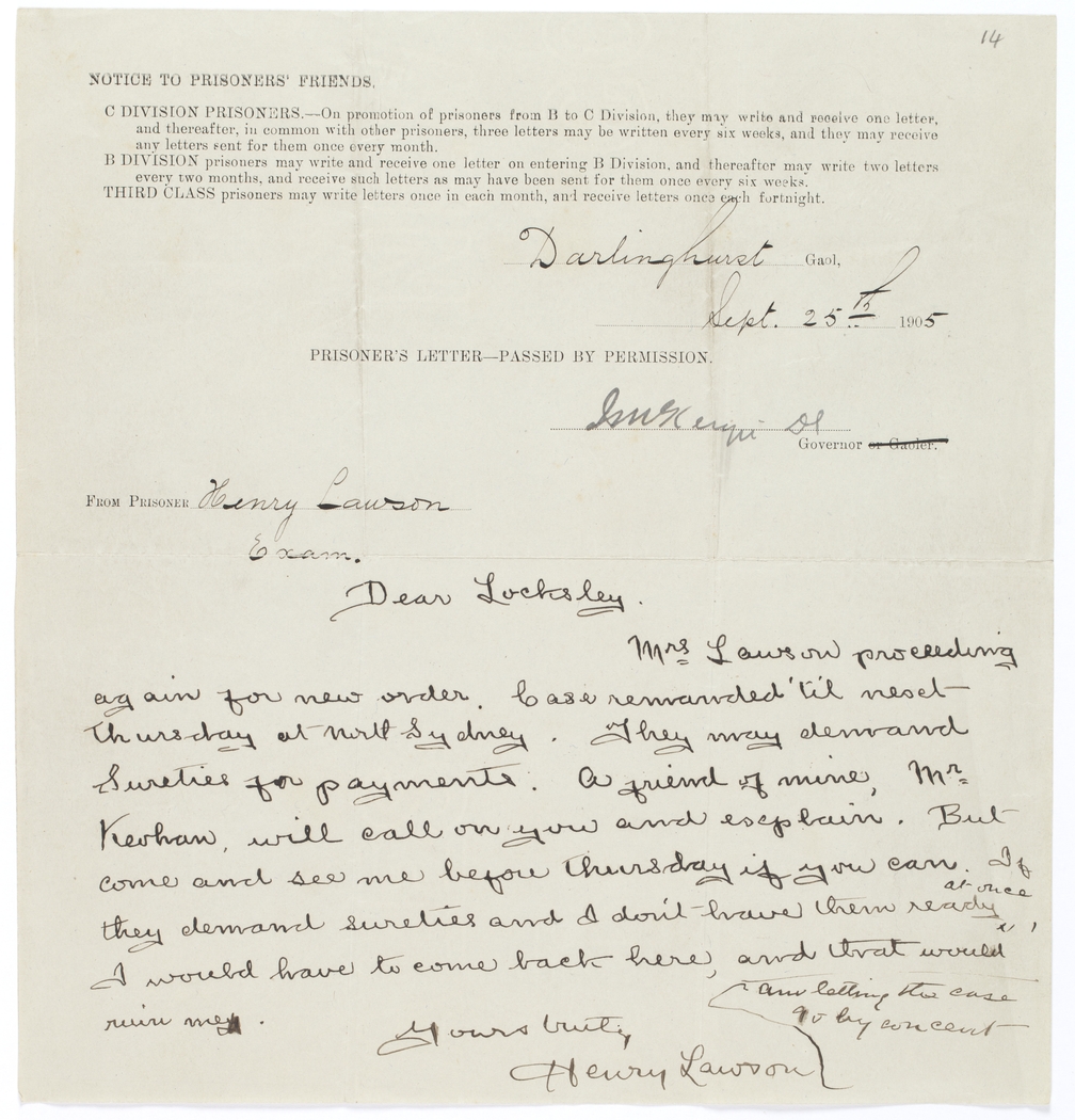 Hard times | Henry Lawson: poet of the people | Stories | State Library ...