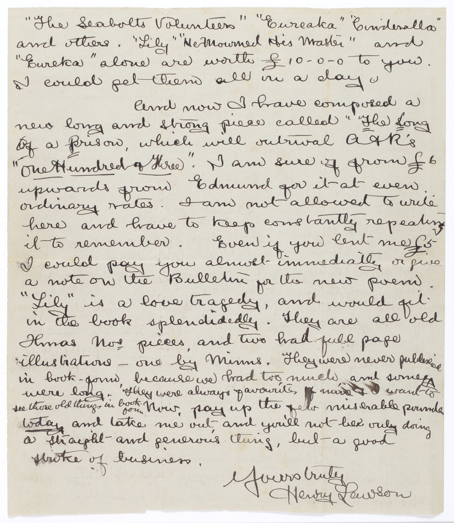 Hard times | Henry Lawson: poet of the people | Stories | State Library ...