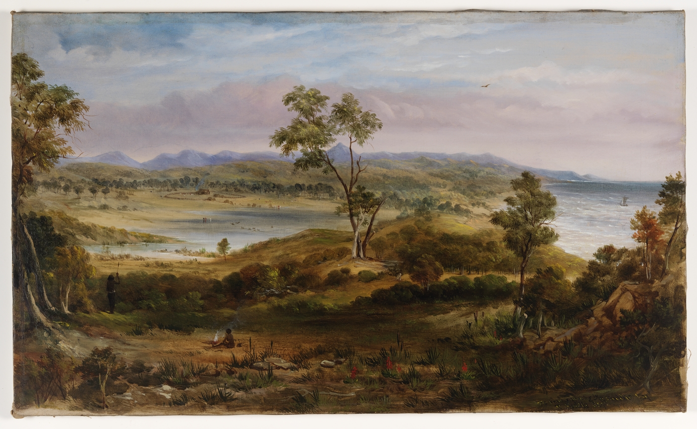 Unidentified landscape from a drawing by Robert Hoddle | State Library ...
